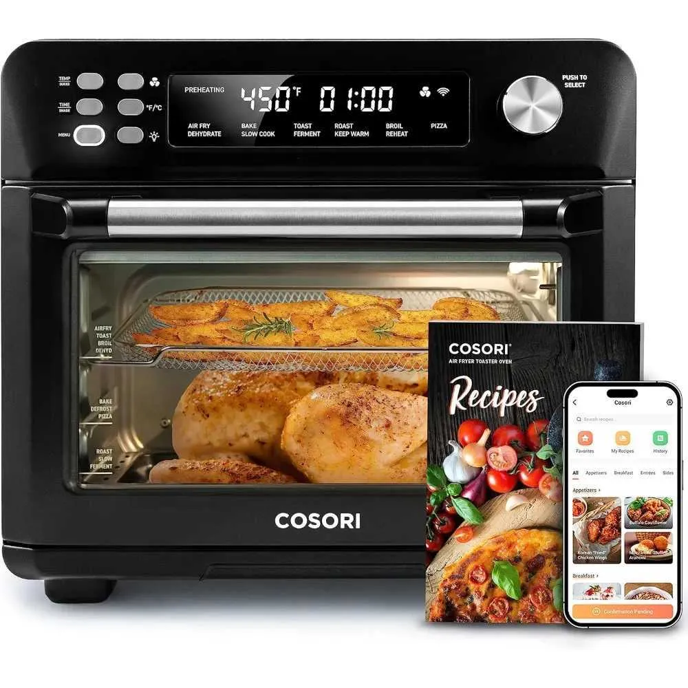 11-in-1 Smart Air Fryer Toaster Oven: Spiral Convection, Countertop ...