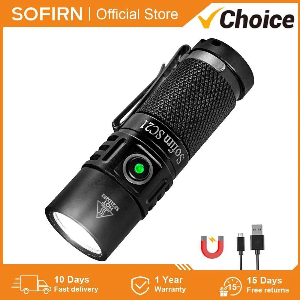 Mini Rechargeable LED Flashlight: 1000LM, High CRI, Magnetic Base, USB ...