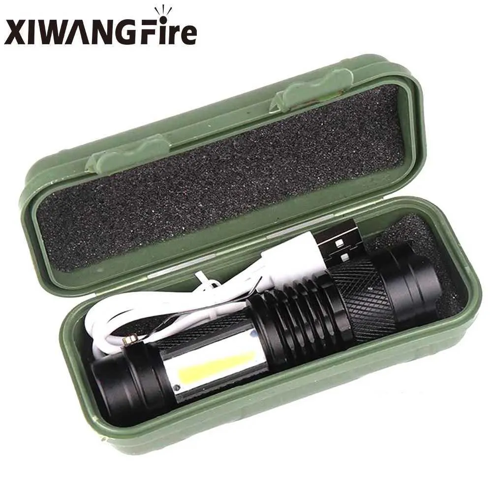 Mini Waterproof Flashlight with Adjustable Zoom & Rechargeable Battery ...