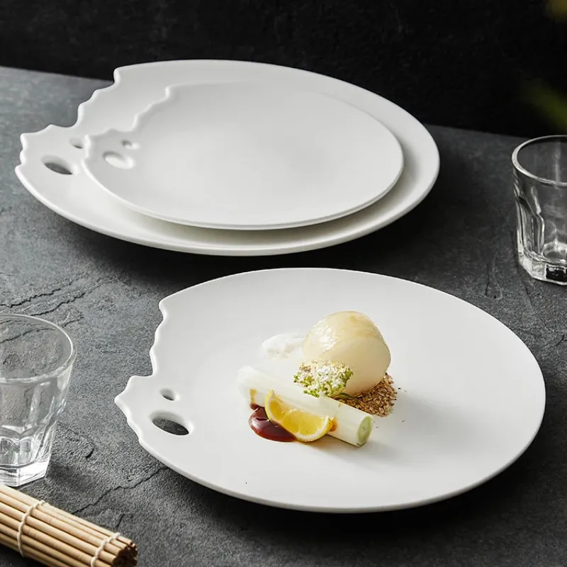 Premium Ceramic Steak Plate - Restaurant Quality Dinnerware, Artistic ...