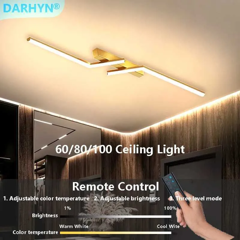 Modern LED Ceiling Light: Long Strip Lamp for Living Room, Kitchen ...