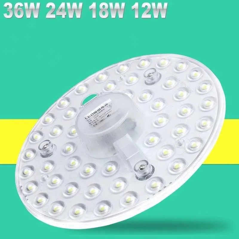 Modern Round LED Ceiling Light Panel 36W/24W/18W Energy Saving Module ...