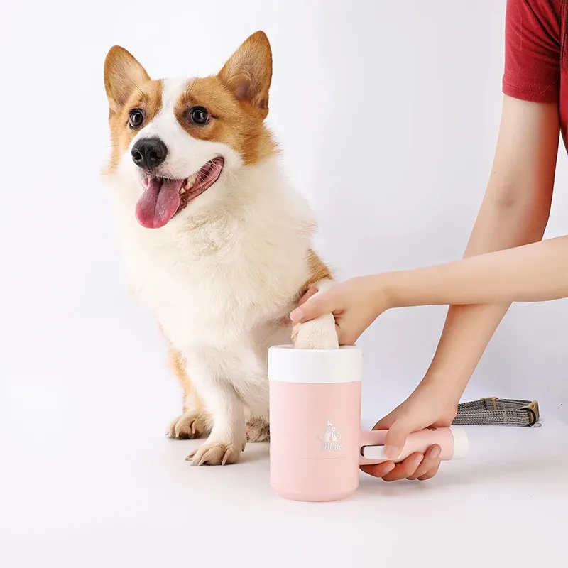 Outdoor Portable Pet Dog Paw Cleaner Cup Soft Silicone Foot Washer ...