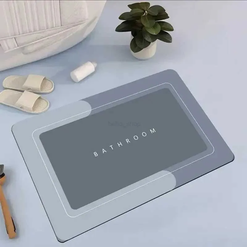 Quick Drying Absorbent Bath Mat: Non-Slip Rubber Backed Mat for ...