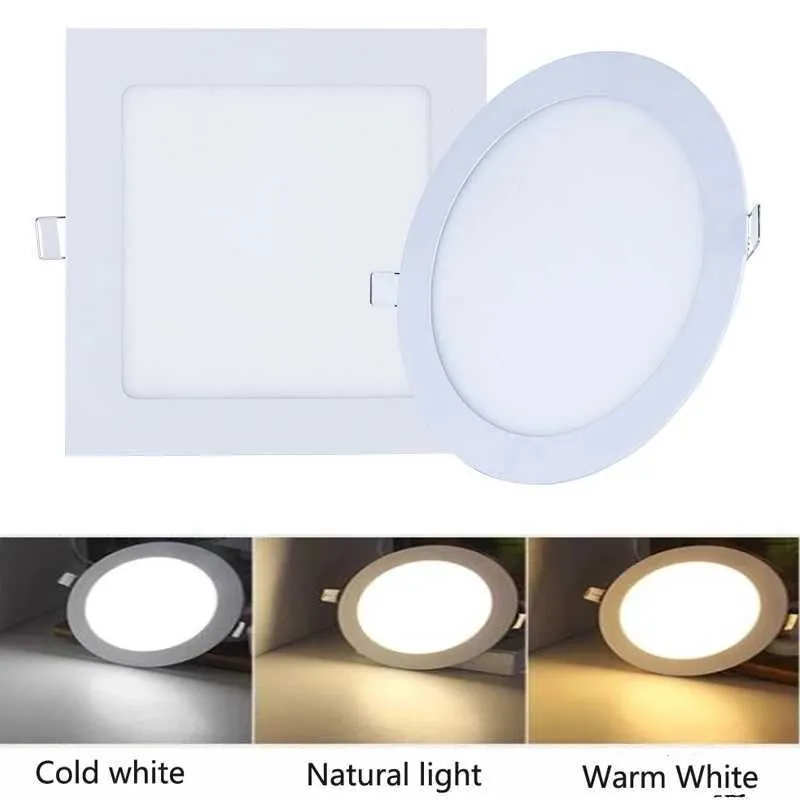 24W LED Downlight Lamp: Recessed Ceiling Light, 6W 21W Round Panel ...
