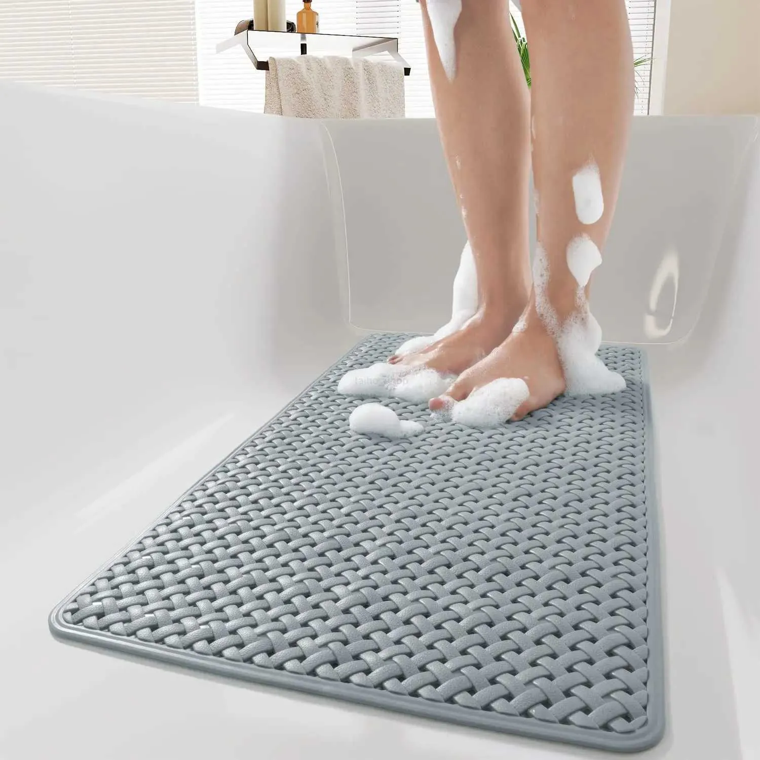 Non-Slip Shower Mat: Secure Grip, Drain Holes, Machine Washable - Shop ...