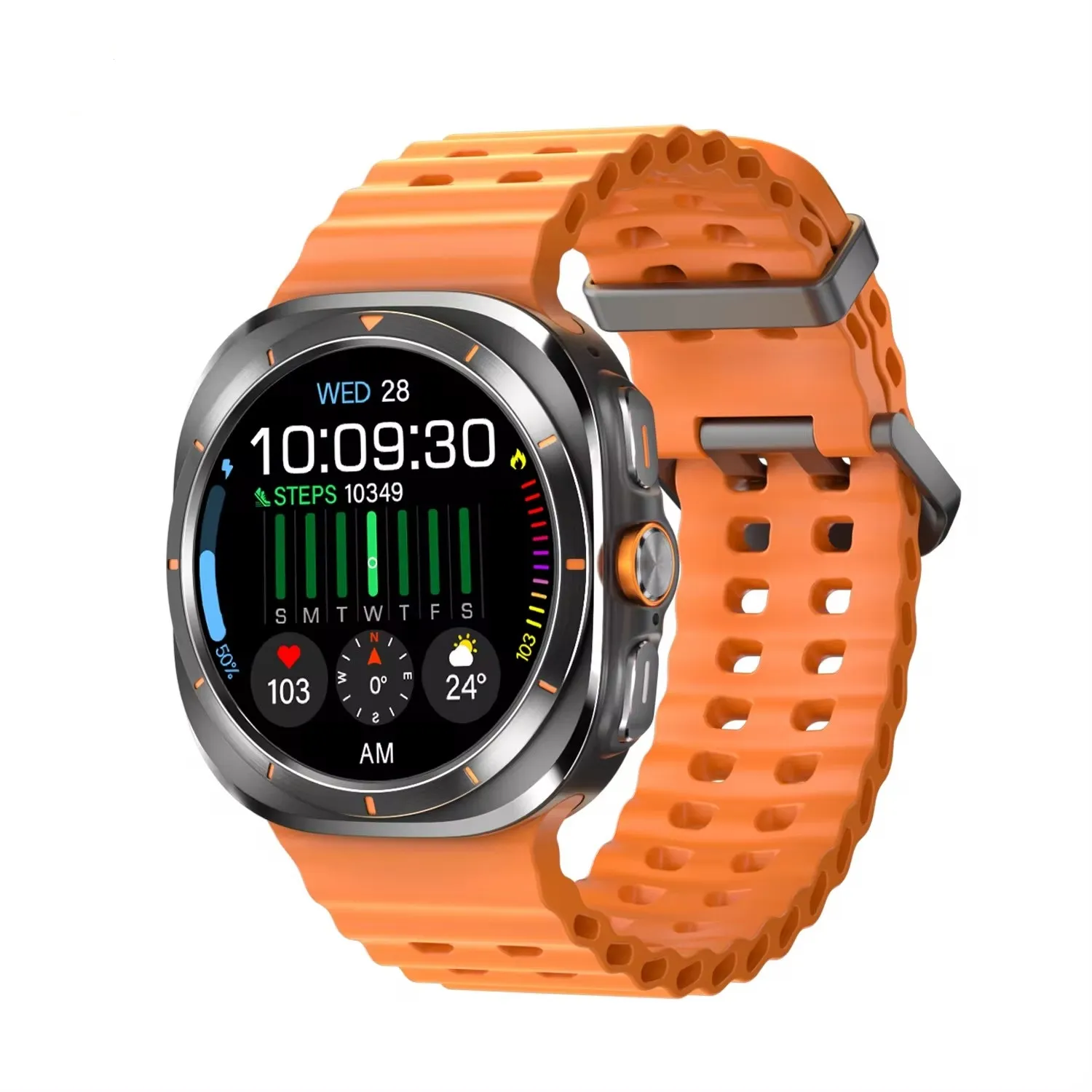 7 Ultra Smartwatch - 47mm Bluetooth Call, Compass, SpO2 Monitor, IP68 ...
