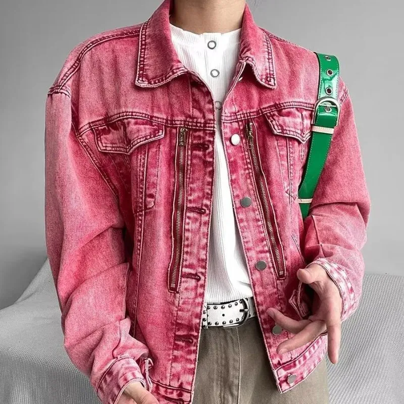 Japanese Harajuku Cargo Men's Retro Denim denim jacket Japanese Harajuku Cargo Men's Retro Denim denim jacket