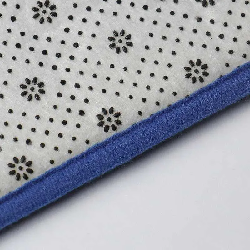 Memory Foam Bath Rug Cotton Floral Square Bathroom Mat Embossed Rose ...