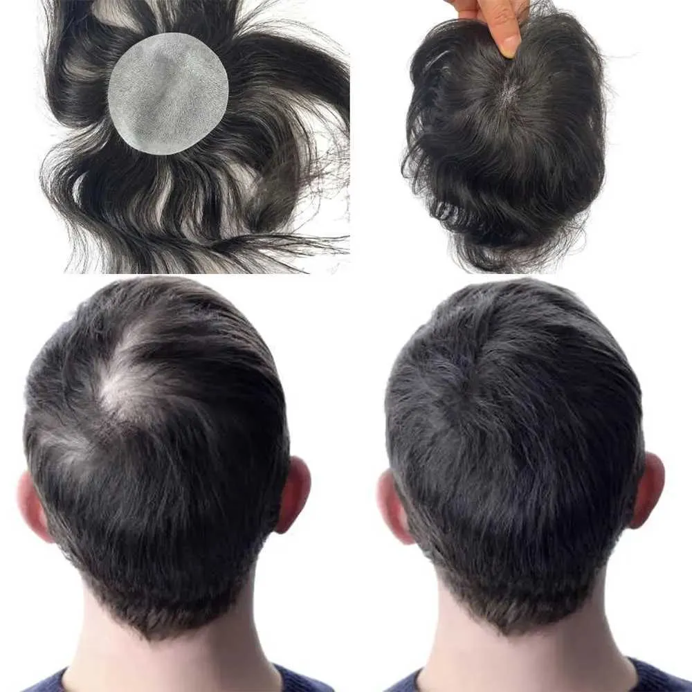 Hair Patch for Men: Natural Look 8x8cm PU Skin Base - Cover Bald Spots ...