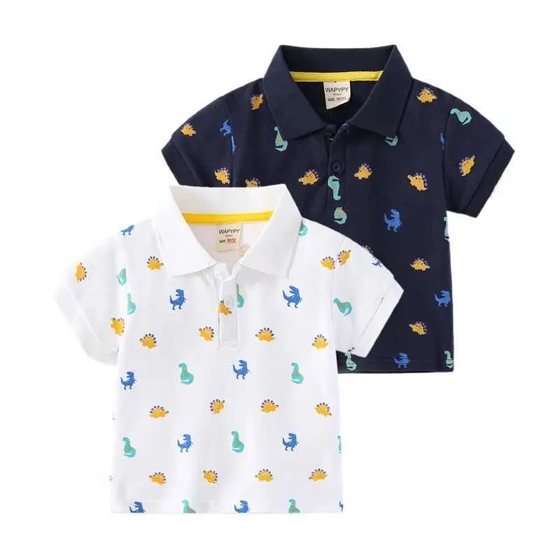 Cartoon Print Summer Polo Shirt - Breathable Cotton Tee for Boys Ages 3 ...
