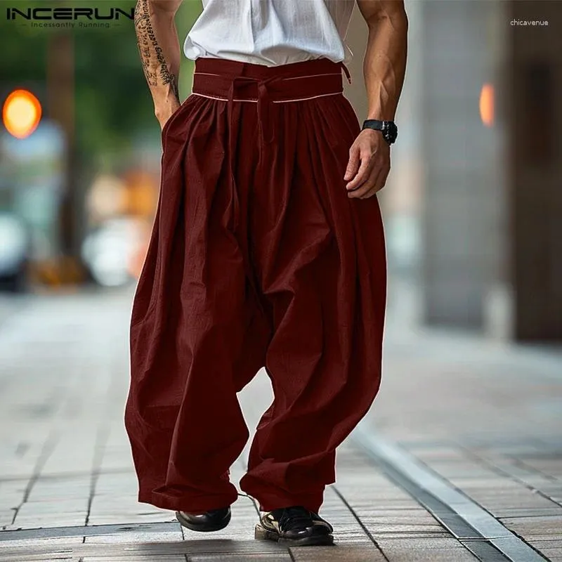 Men's Korean Style Pants - INCERUN Fashion Trousers: Loose Fit, Striped ...