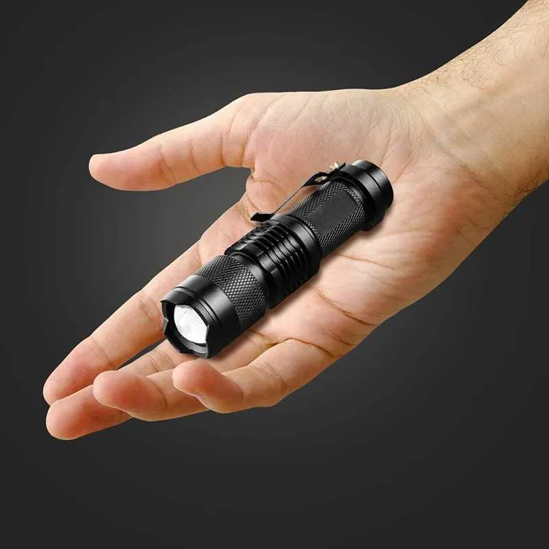 Zoomable Mini Tactical mini flashlights for Camping, Hunting, and ...