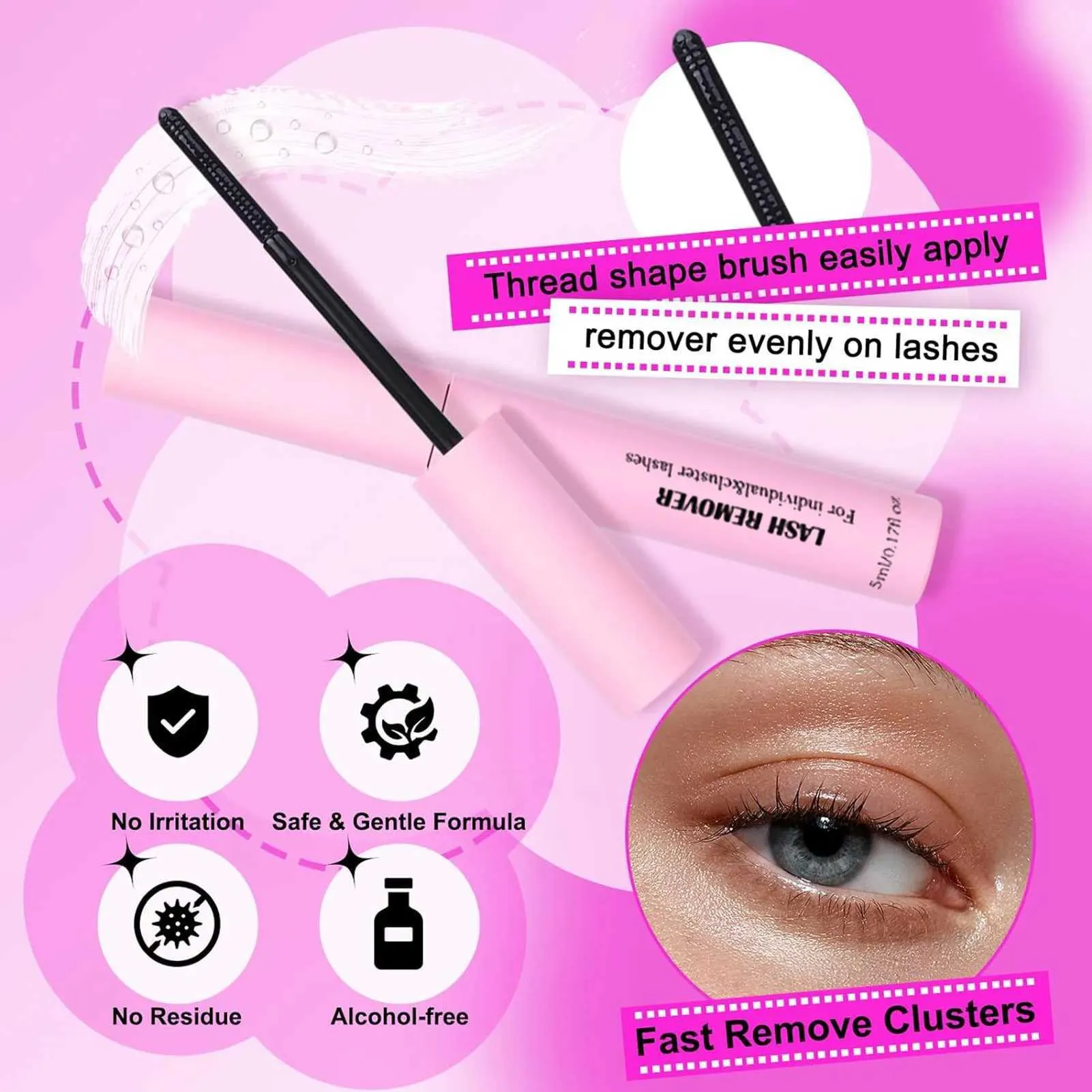 Realistic Look Cluster Lashes with Bond & Seal Glue - Individual ...