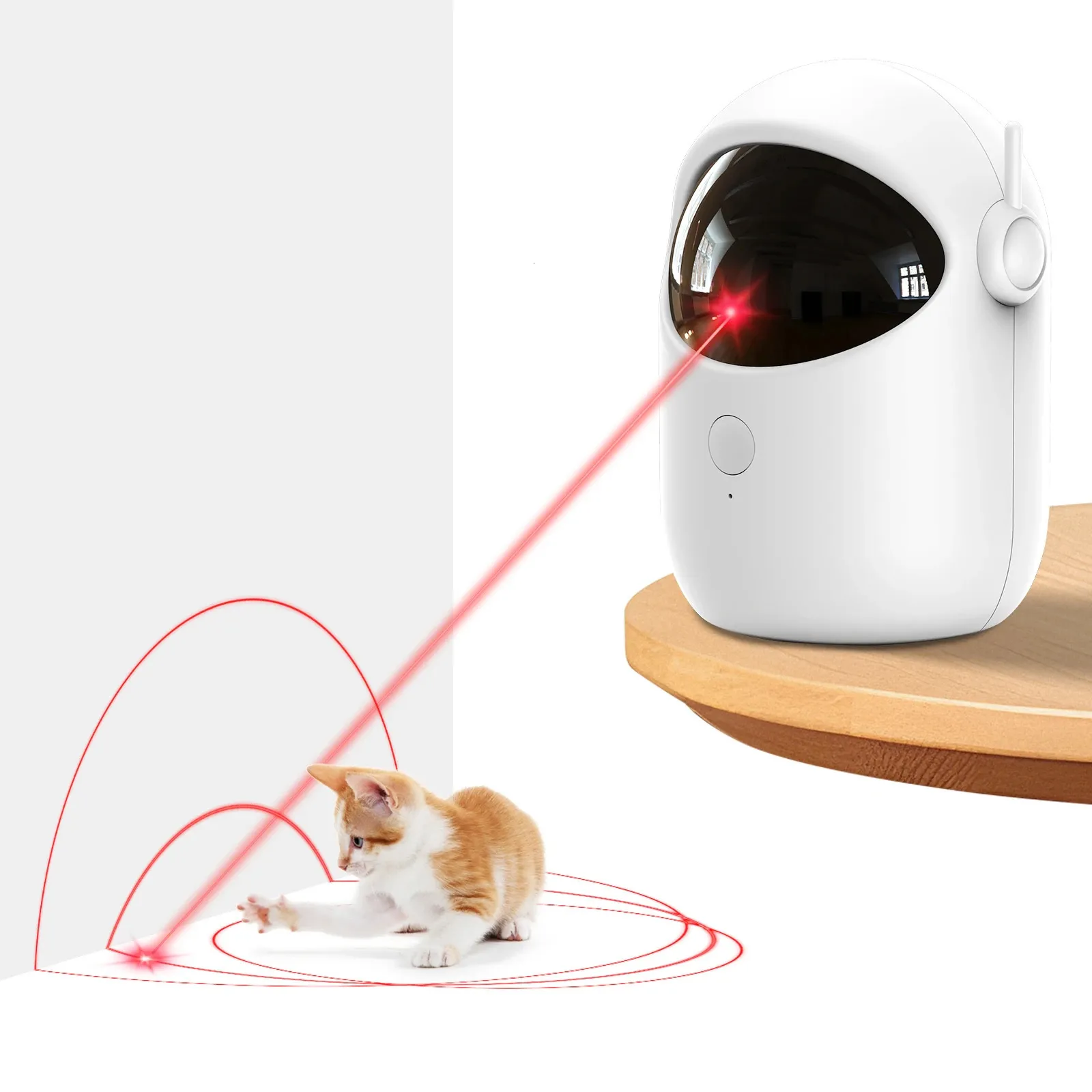 Automatic pet laser pointer rechargeable indoor cat toy with timer ...