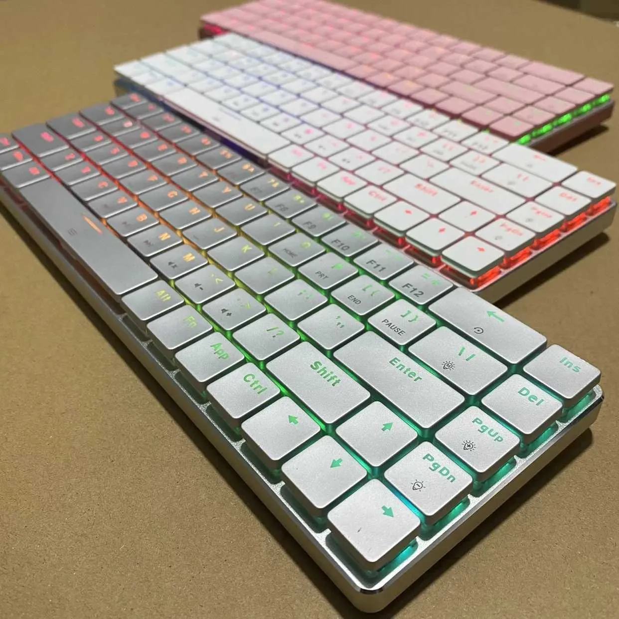 MiFuny Mechanical Keyboard 87 Keys Wireless Low Profile Ultra Thin ...