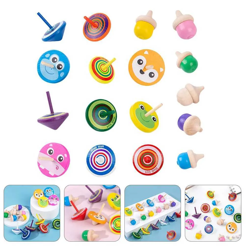 Wooden Gyro Spinning Top - Classic Toy for Kids! Creative Rotating ...