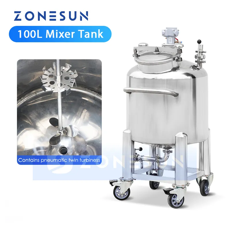 100L Stainless Steel Industrial Mixing Tank with Pneumatic Agitator ...