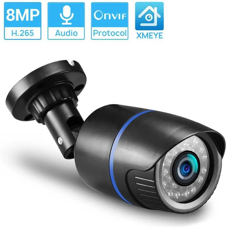 5MP Outdoor Security Camera, 4K 8MP HD IP Camera With Audio Record, H ...