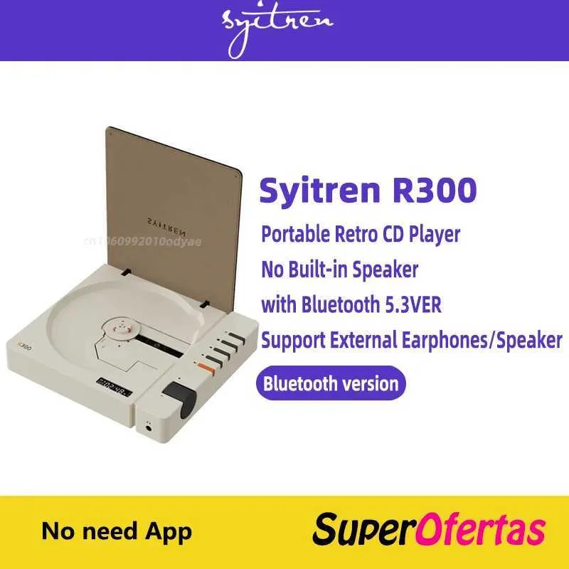 Syitren R300 Bluetooth 5.3 CD Player With Dual Vinyl Player With ...