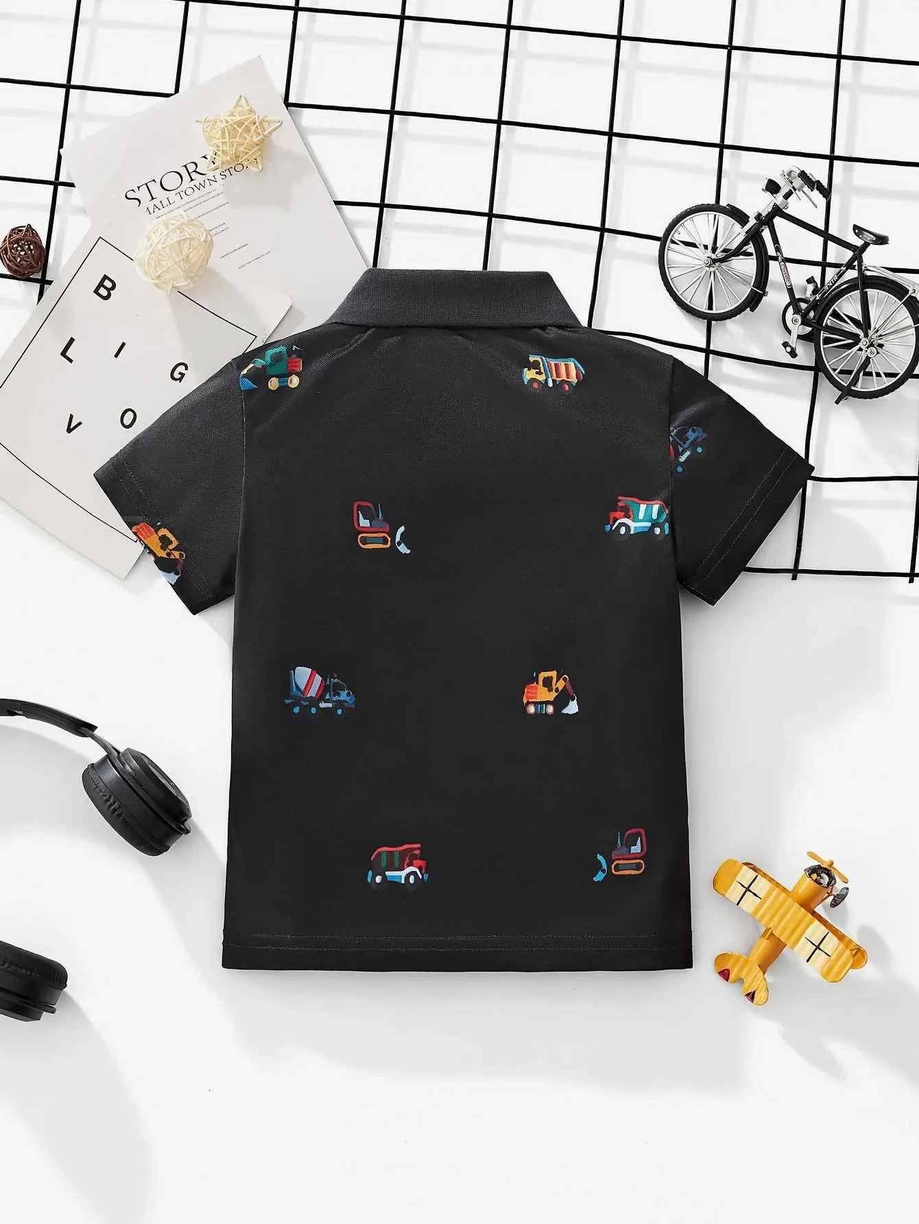 Kids' Summer Polo Shirt - Cute Cartoon Print, Ages 3-8Y - Shop Now ...