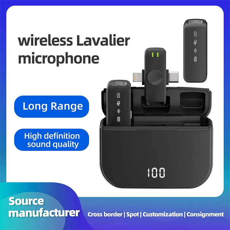 Wireless Clip-On Microphone: 2-in-1 Mini Bluetooth Microphone for ...