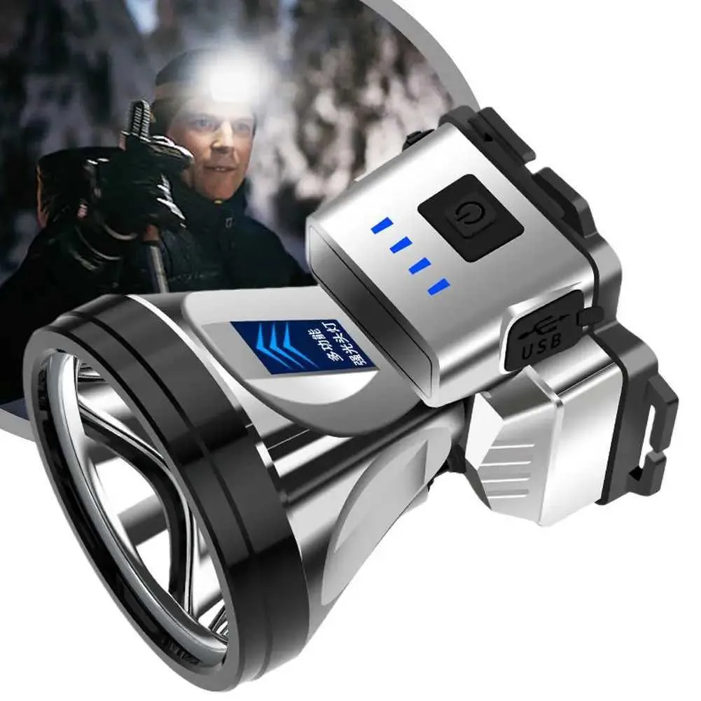 High Lumens Rechargeable Headlamp - Motion Sensor LED Headlight for ...