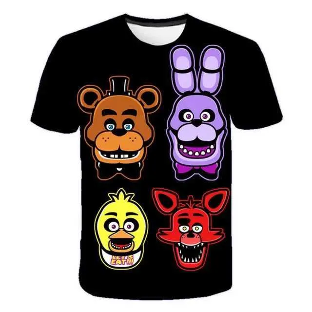 Five Nights At Freddy's FNAF T Shirt For Kids | 3D Cartoon Design ...