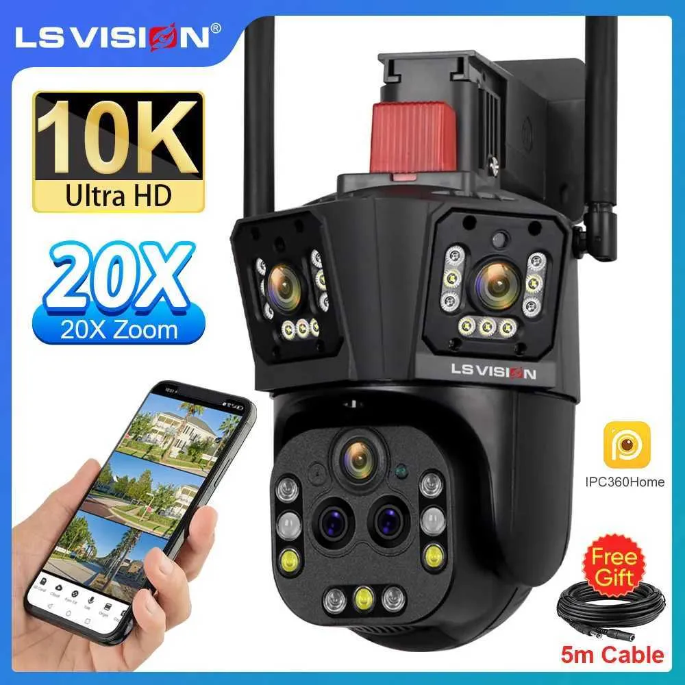20MP 10K 20X Zoom Outdoor WiFi Security System Wireless Cameras - Auto ...