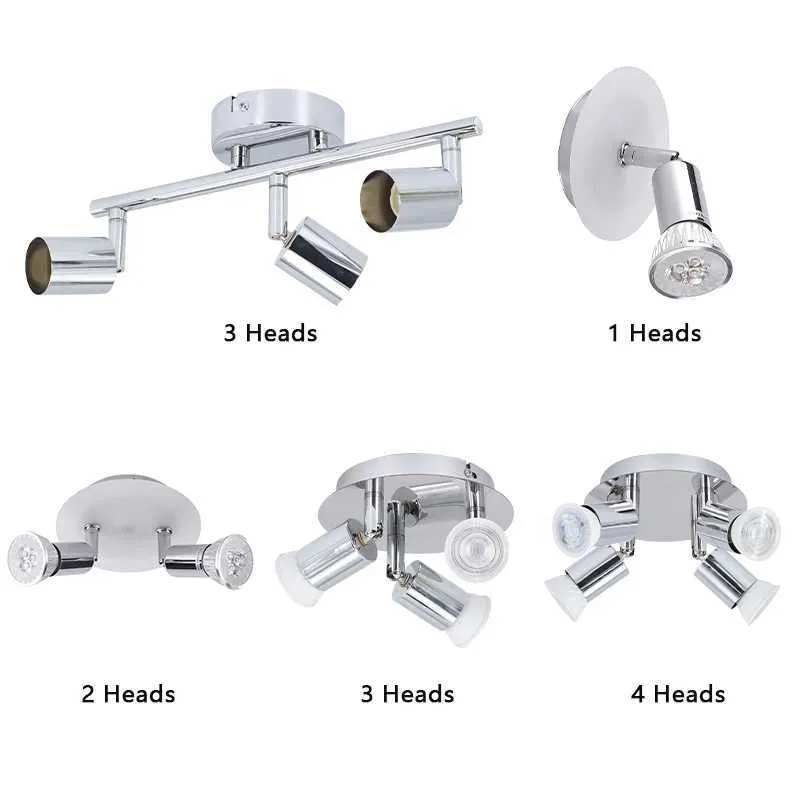 Contemporary Loft Bathroom Ceiling Spotlights With Multiple Rods, 4 ...