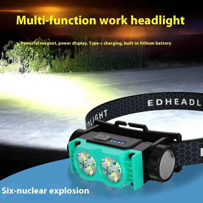 Rechargeable Headlight LED Head Flashlight: Waterproof Headlamp For ...