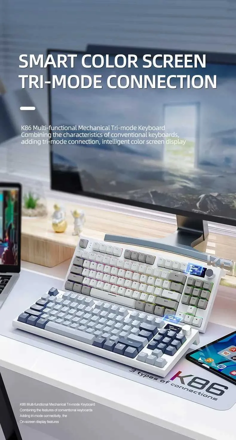 DHgate.com:Premium 75% Layout Tri-Mode Wireless Mechanical Keyboard ...