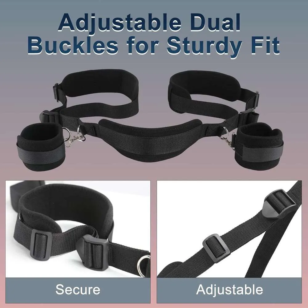Adjustable BDSM Leg Restraint Kit With Adjustable Sleep Mask And Detachable Cuffs Perfect For ...