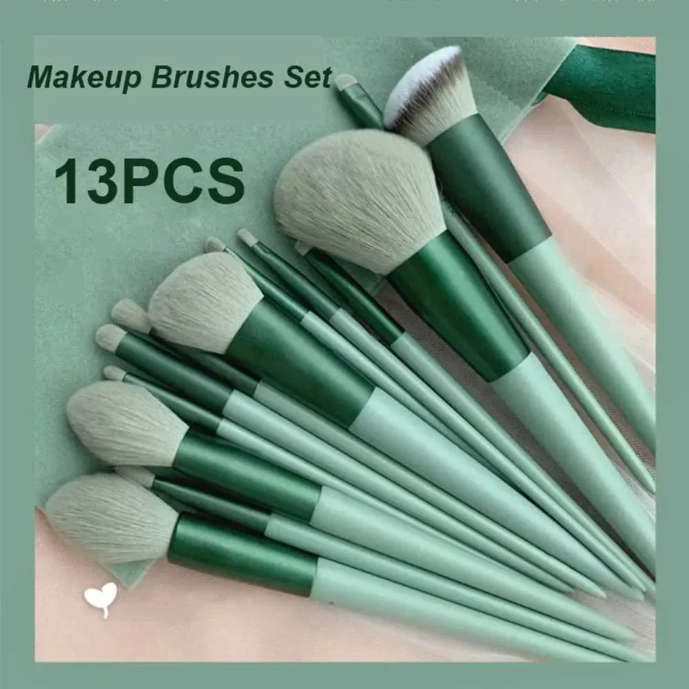 13-Piece Premium Makeup Brush Set: Flawless Application for Face & Eyes ...