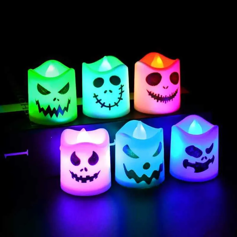 6-Piece Halloween LED Candle Set: Spooky Ghost & Pumpkin Lights - Shop ...