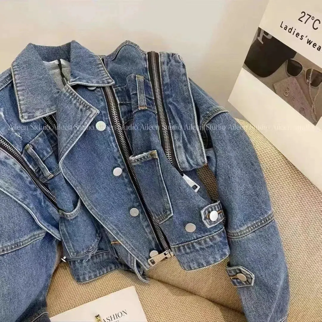 Detachable Sleeve Denim Jacket: Versatile Spring Top & Vest - Shop Now ...