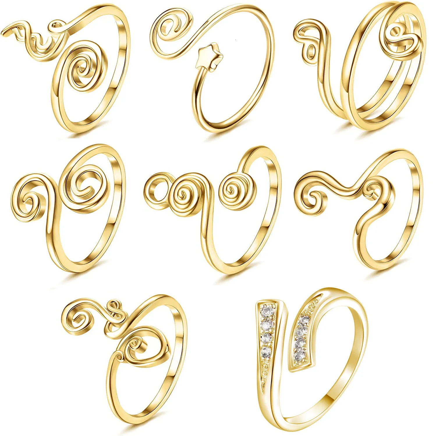 DHgate.com:Adjustable Gold Toe Rings for Women - 925 Silver Toe Jewelry ...