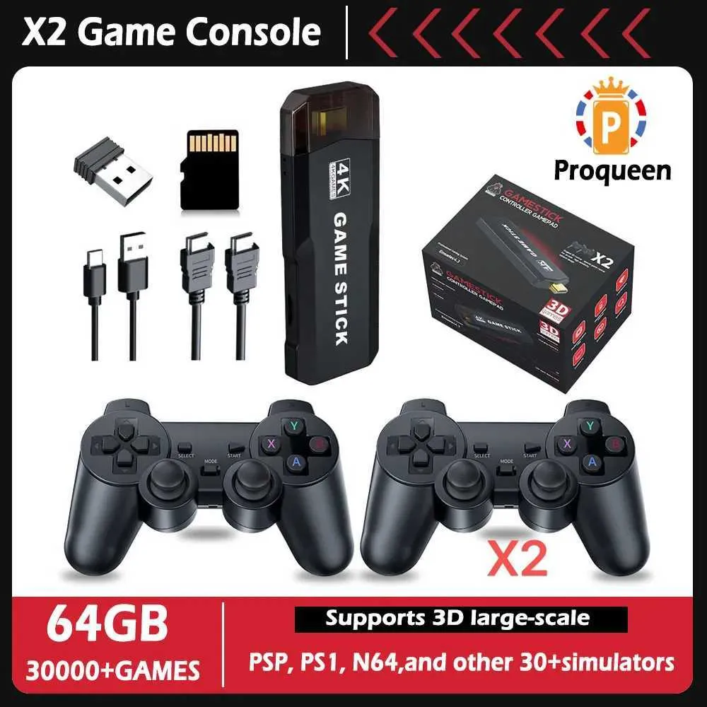 X2 Plus GD10 Pro 4K Game Stick With 3D Retro, 40+ Simulators, Wireless ...
