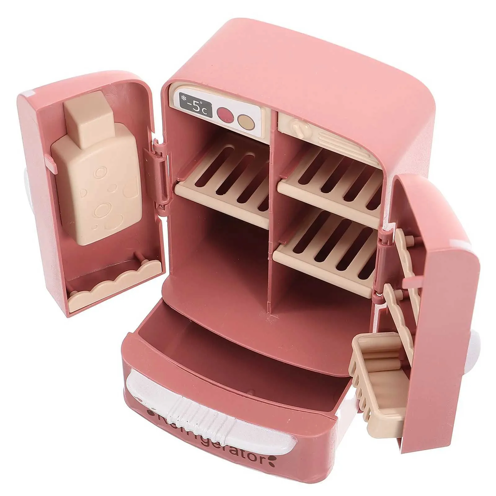 Miniature barbie doll refrigerator Furniture for Kids - Pretend Play ...