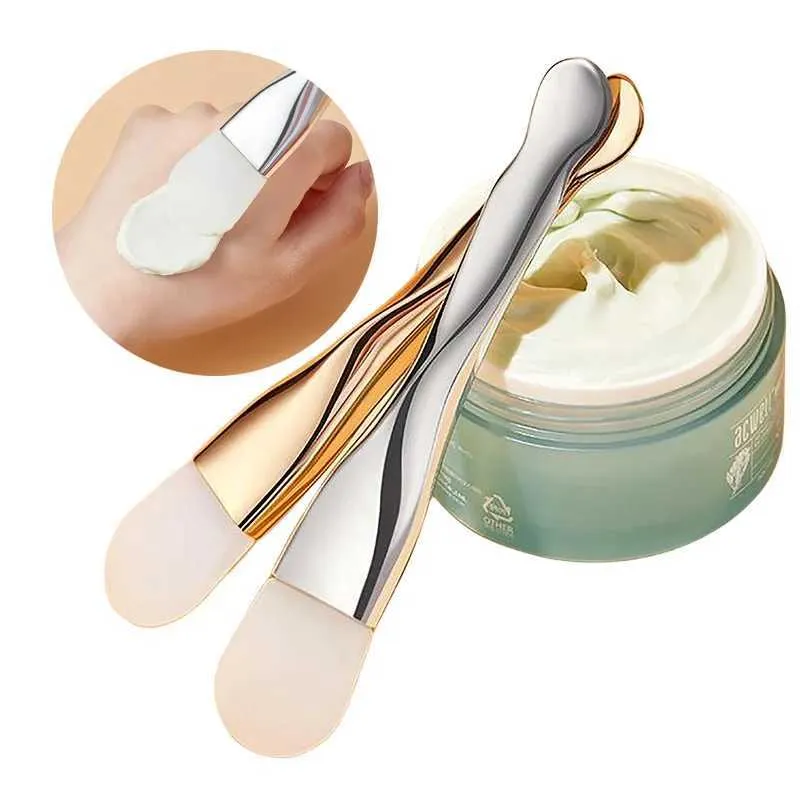 Double-Ended Silicone Face Mask Brush & Scraper - Premium Beauty Tool ...