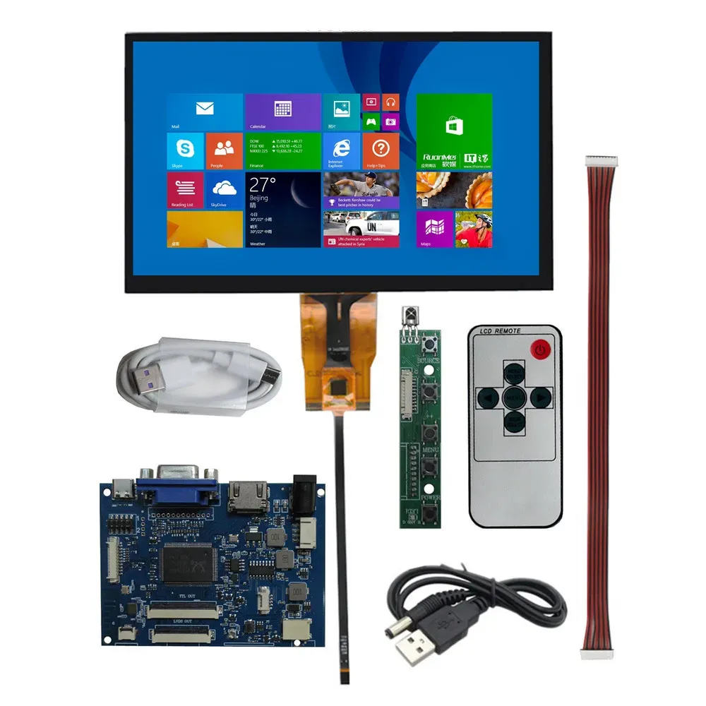 7-Inch IPS Touchscreen LCD Display - 1024x600 Raspberry Pi Monitor ...