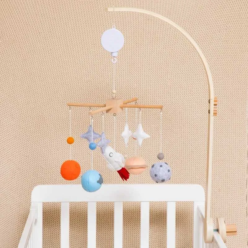 Space Baby Mobile Set - Newborn Crib Toys 0-12 Months, Planet Bed Bell ...