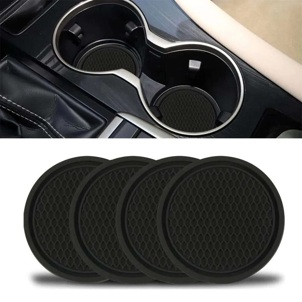 Premium Car Cup Holder Inserts: Anti-Slip Coasters - Universal Fit ...