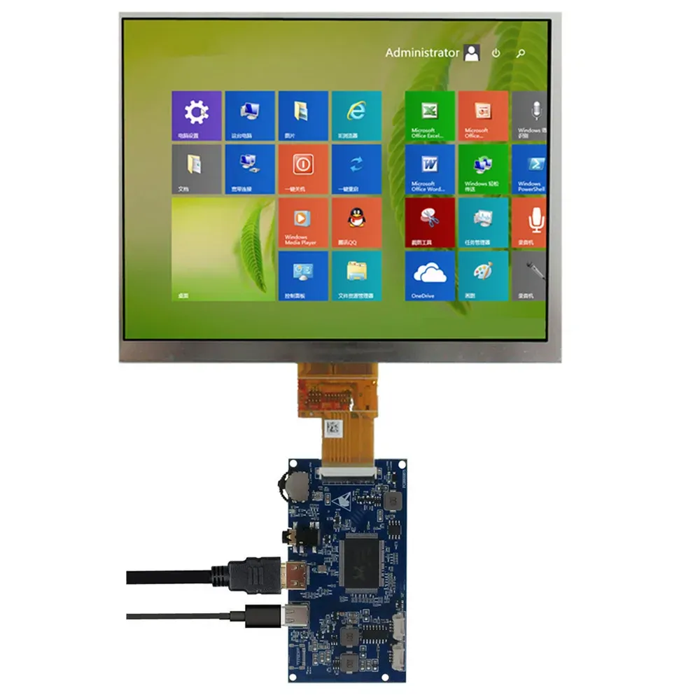 8 Inch Portable LCD Monitor - IPS 4:3 Display, Mini HDMI & Type-C ...