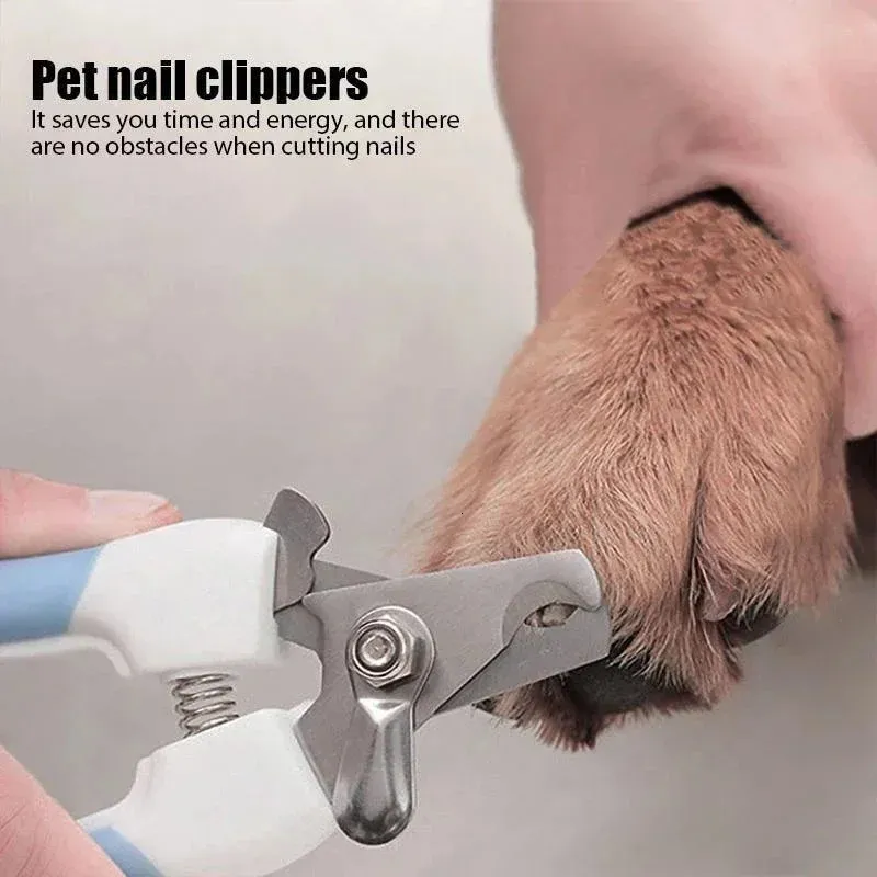 Pet Nail Clippers Stainless Steel Dog Cat Claw Trimmers with Safety ...