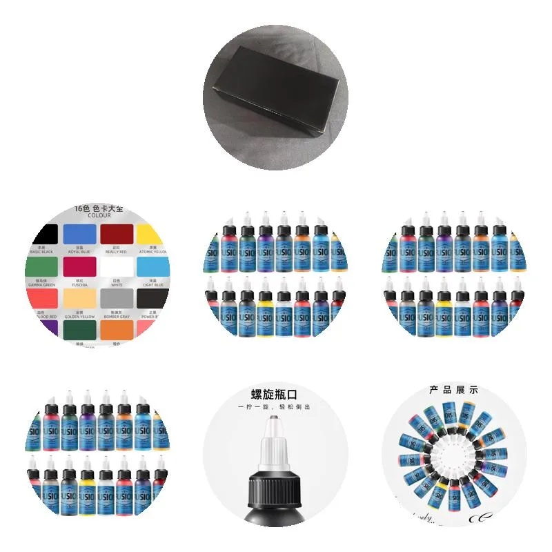 DHgate.com:16 Color Pigment Permanent Tattoo Ink Set 30ml Drop Delivery ...