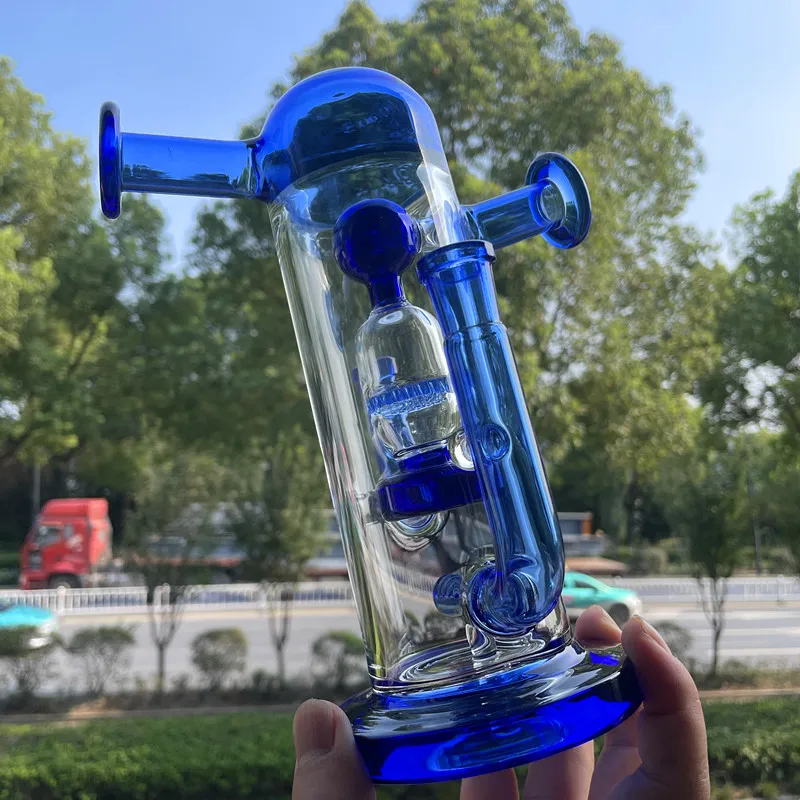 Glass Hookah Bong With Double Mouthpiece, Diffuser Perc, 14mm Joints ...