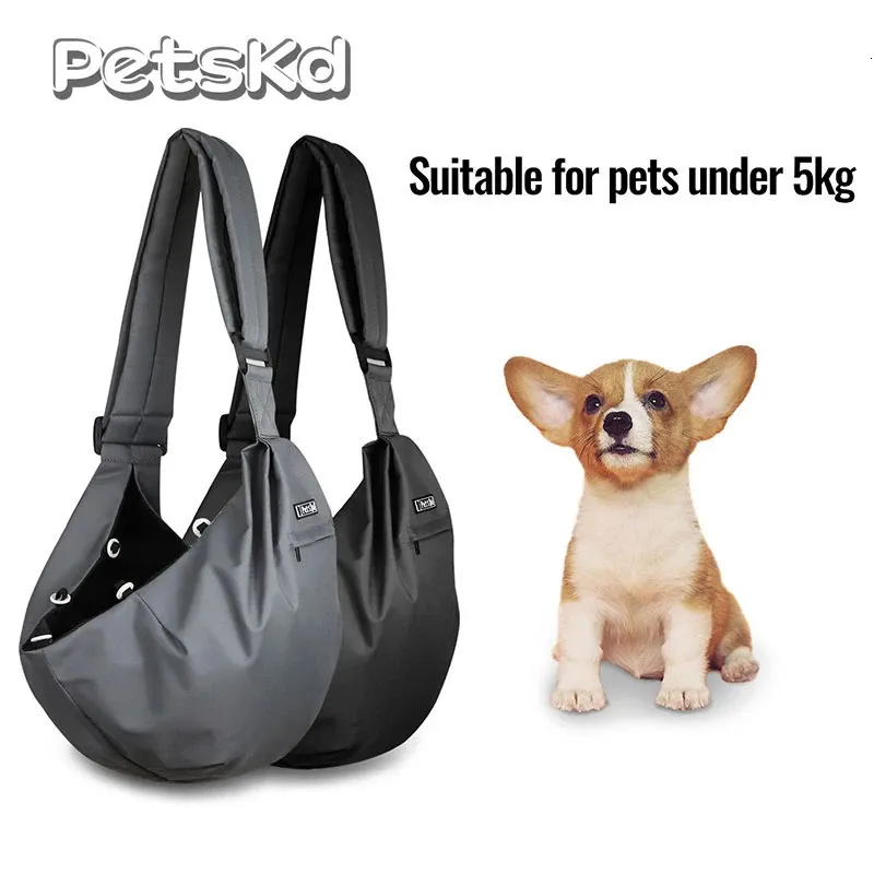 Portable Pet Carrier Sling: Shoulder Messenger Bag for Small Dogs ...