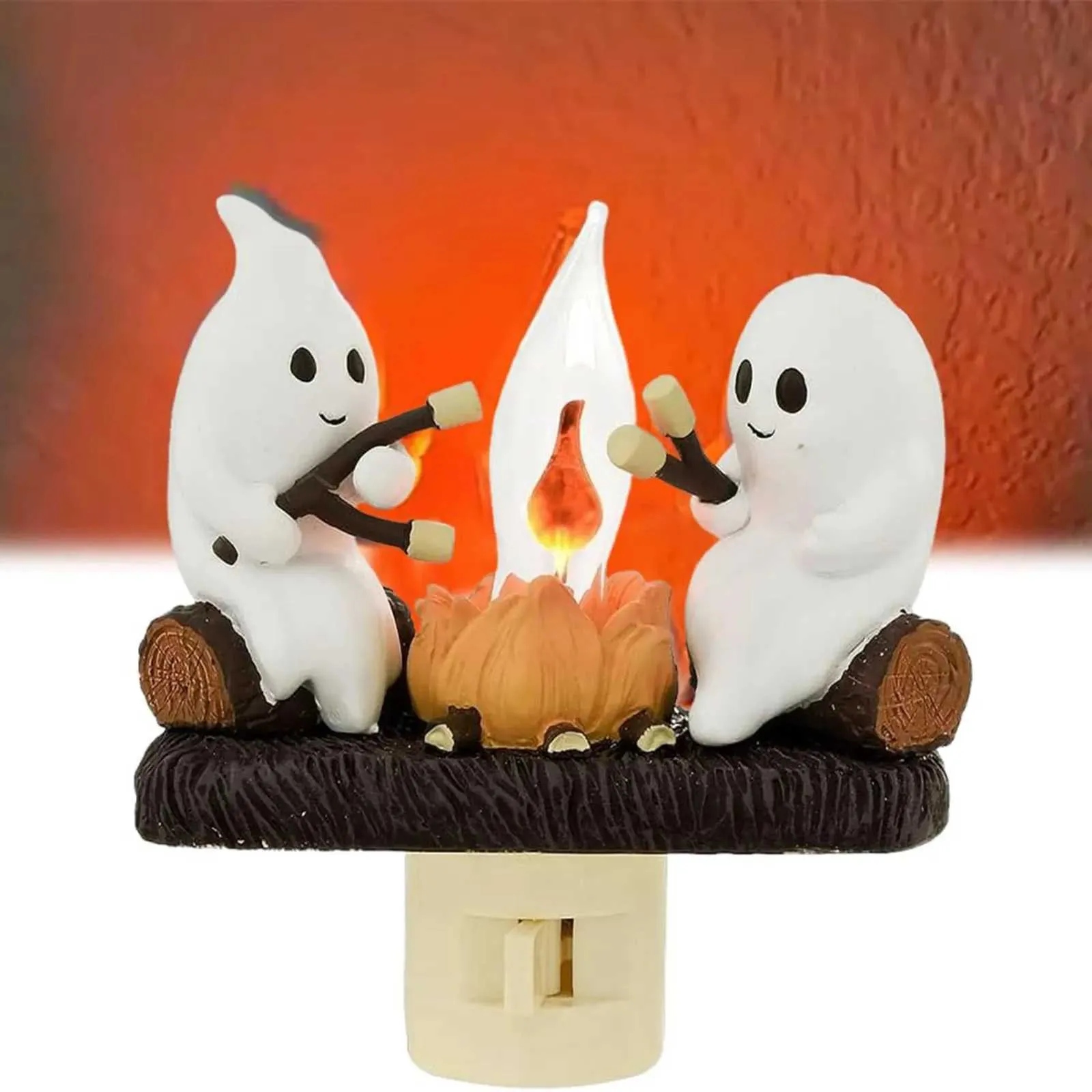 Halloween Ghost Night Light with Campfire Flicker Effect - Spooky ...