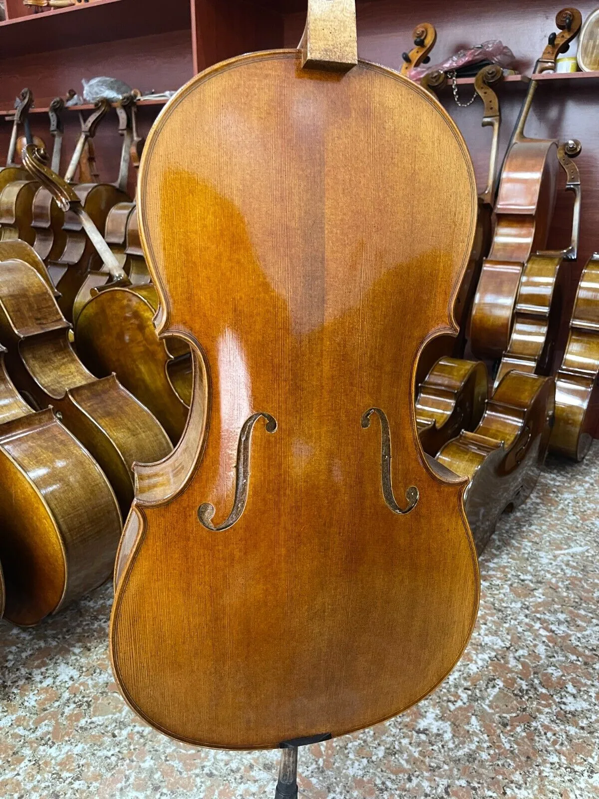 1/2 Size Master Crafted Cello: Rich Tone, Flamed Maple Back, Hand ...